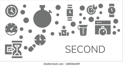 Second Icon Set 11 Filled Second Stock Vector (Royalty Free) 1400362439