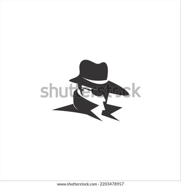 Secret Agent Icon Logo Design Illustration Stock Vector (Royalty Free ...