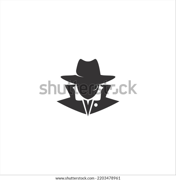 Secret Agent Icon Logo Design Illustration Stock Vector (Royalty Free ...