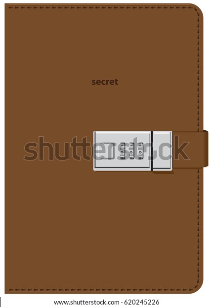 Secret Diary Entries Leather Binding Digital 스톡 벡터(로열티 프리) 620245226 ...
