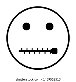 Secret Emoticon Flat Style Vector Stock Vector (Royalty Free ...