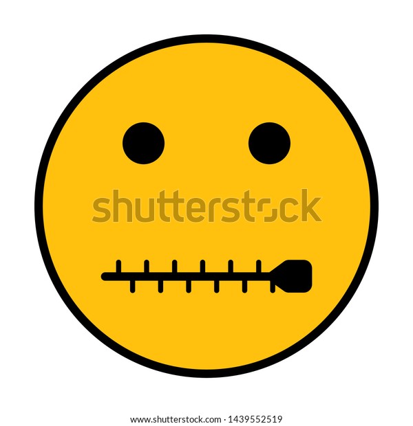 Secret Emoticon Flat Style Vector Stock Vector (Royalty Free ...