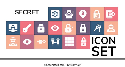 Secret Icon Set 19 Filled Secret Stock Vector (Royalty Free) 1298869837 ...