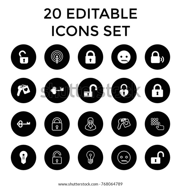 Secret Icons Set 20 Editable Filled Stock Vector (Royalty Free ...