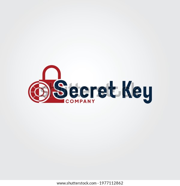 Secret Key Logo Design Illustration Security Stock Vector (Royalty Free ...