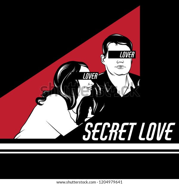 Secret Love Vector Hand Drawn Realistic Stock Vector (Royalty Free ...