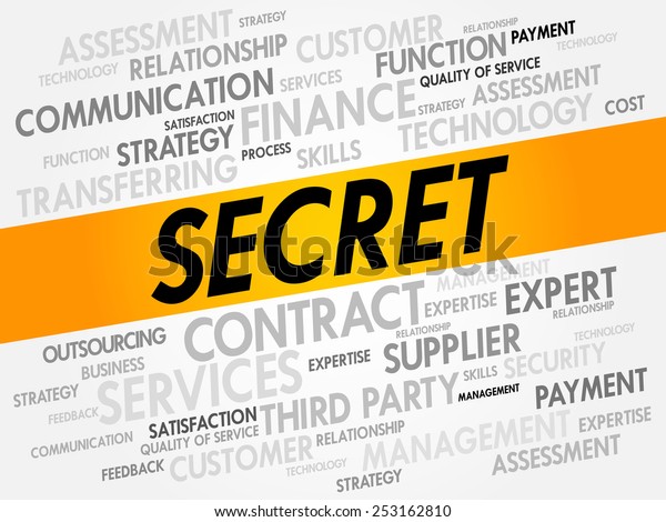 Secret Word Cloud Business Concept Stock Vector (Royalty Free ...