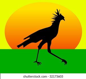 319 Secretary bird illustration Images, Stock Photos & Vectors ...