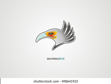 Secretary Bird Logo Vector Stock Vector (Royalty Free) 498641923 ...