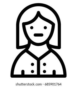 Secretary Line Vector Icon Stock Vector (Royalty Free) 685901764 ...