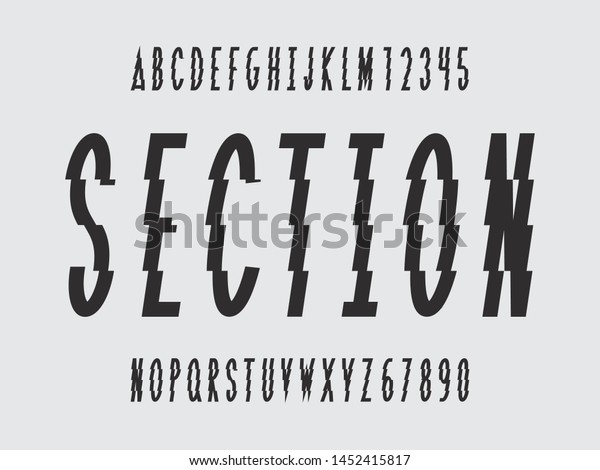 Section Font Vector Alphabet Letters Numbers Stock Vector (Royalty Free ...