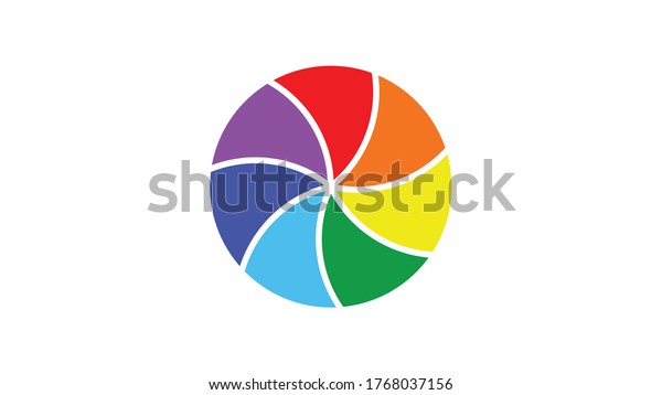 Sectors Circle Colors Rainbow Color Logo Stock Vector (Royalty Free ...