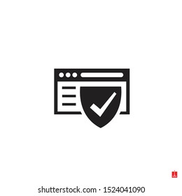 Secure Browser Iconsymbollogo Design Vector Template Stock Vector ...