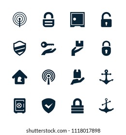 Secure Icon Collection 16 Secure Filled Stock Vector (Royalty Free ...