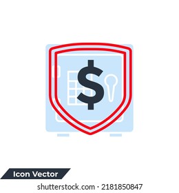 Secure Icon Logo Vector Illustration Shield Stock Vector (Royalty Free ...