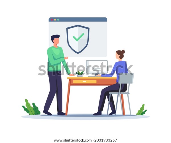 Secure Login Sign Concept Illustration User Stock Vector (Royalty Free ...