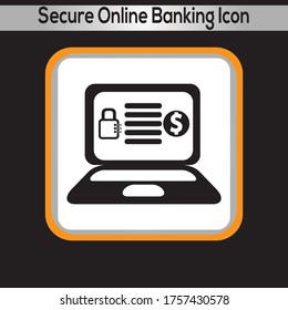Secure Online Banking Icon Vector Graphics Stock Vector (Royalty Free ...