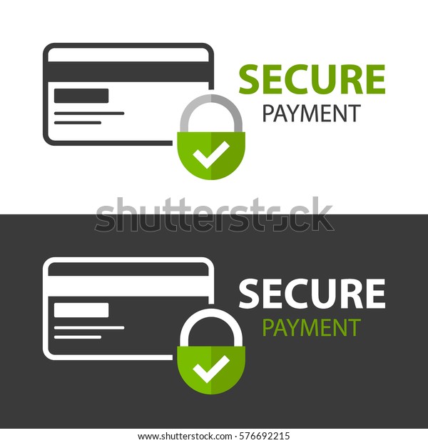 Secure Payment Icon Isolated On White Stock Vector (Royalty Free) 576692215