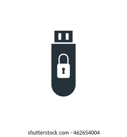 Secure Pen Drive Icon Usb Vector Stock Vector (Royalty Free) 462654004 ...