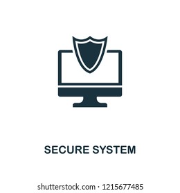 Secure System Icon Premium Style Design Stock Vector (Royalty Free ...