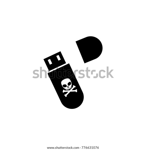 Secure Usb Drive Icon Cyber Security Stock Vector (Royalty Free ...