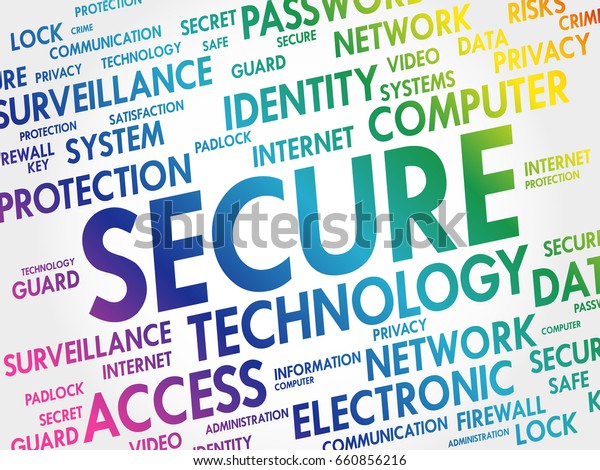 Secure Word Cloud Collage Business Concept Stock Vector (Royalty Free ...