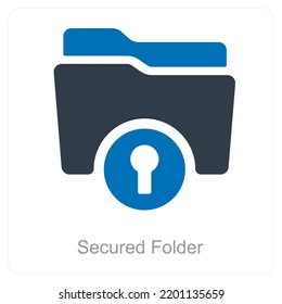 Secured Folder Safety Icon Concept Stock Vector (Royalty Free ...