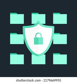 Secured Folders File System On Computer Stock Vector (Royalty Free ...