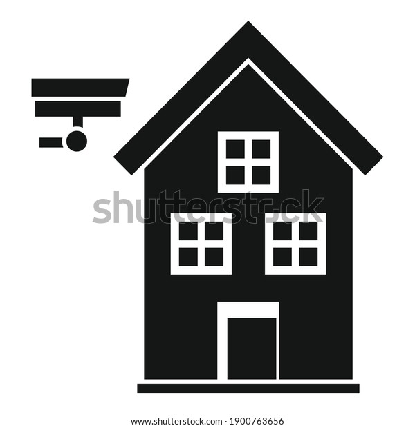 Secured Home Icon Simple Illustration Secured Stock Vector (Royalty ...
