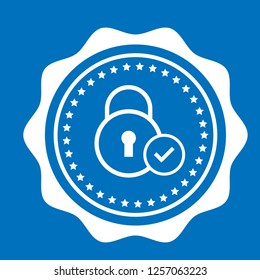 Secured Iconemblem Label Badgesticker Logo Designed Stock Vector ...