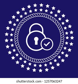 Secured Iconemblem Label Badgesticker Logo Designed Stock Vector ...
