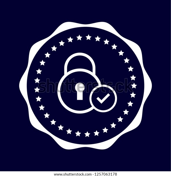 Secured Iconemblem Label Badgesticker Logo Designed Stock Vector ...