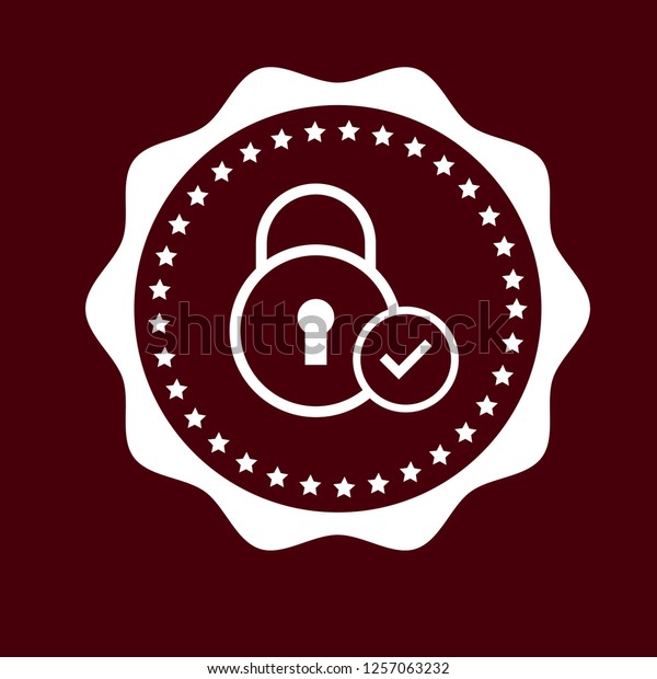 Secured Iconemblem Label Badgesticker Logo Designed Stock Vector ...