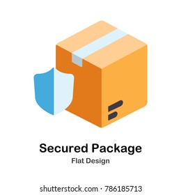 Secured Package Flat Illustration Stock Vector (Royalty Free) 786185713 ...