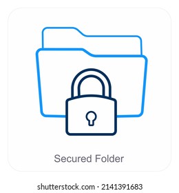 Secured Safety Folder Icon Concept: เวกเตอร์สต็อก (ปลอดค่าลิขสิทธิ์ ...