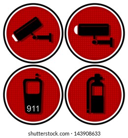 Security Apparatus Symbols Stock Vector (Royalty Free) 143908633 ...