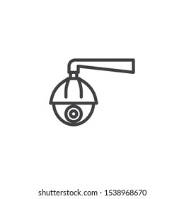 Security Camera Line Icon Dome Cctv Stock Vector (Royalty Free ...