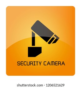 Security Camera Sign Yellow Signage Stock Vector (Royalty Free ...
