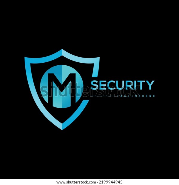 Security Company Logo Abstract M Letter Stock Vector (Royalty Free ...