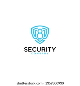 Security Company Logo Shield Logo Stock Vector (Royalty Free) 1359800930