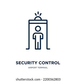 Security Control Icon Airport Terminal Collection Stock Vector (Royalty ...