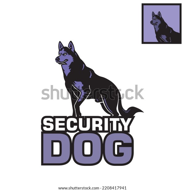Security Dog Logo Silhouette Smart Guardian Stock Vector (Royalty Free ...