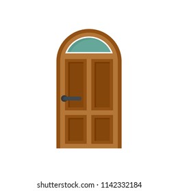 Security Door Icon Flat Illustration Security Stock Vector (Royalty ...