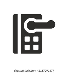 Security Door Icon On White Background Stock Vector (Royalty Free ...