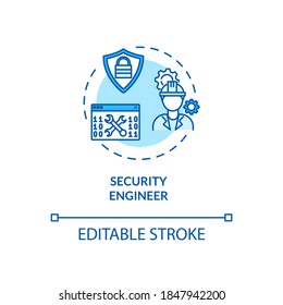 Security Engineer Concept Icon Cybersecurity Job Stock Vector (Royalty ...