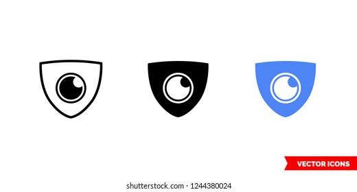Security Eye Icon 3 Types Color Stock Vector (Royalty Free) 1244380024 ...