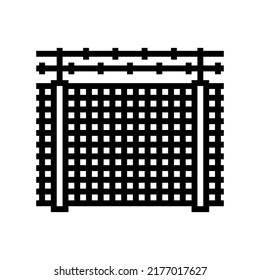 Security Fence Line Icon Vector Security Stock Vector (Royalty Free ...