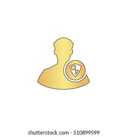 Security Gold Vector Icon Black Contour Stock Vector (Royalty Free ...
