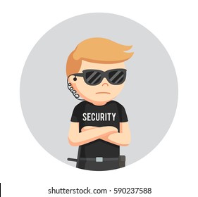 Security Guard Circle Background Stock Vector (Royalty Free) 590237588 ...