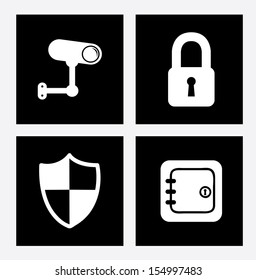 Security Icons Over White Background Vector Stock Vector (Royalty Free ...